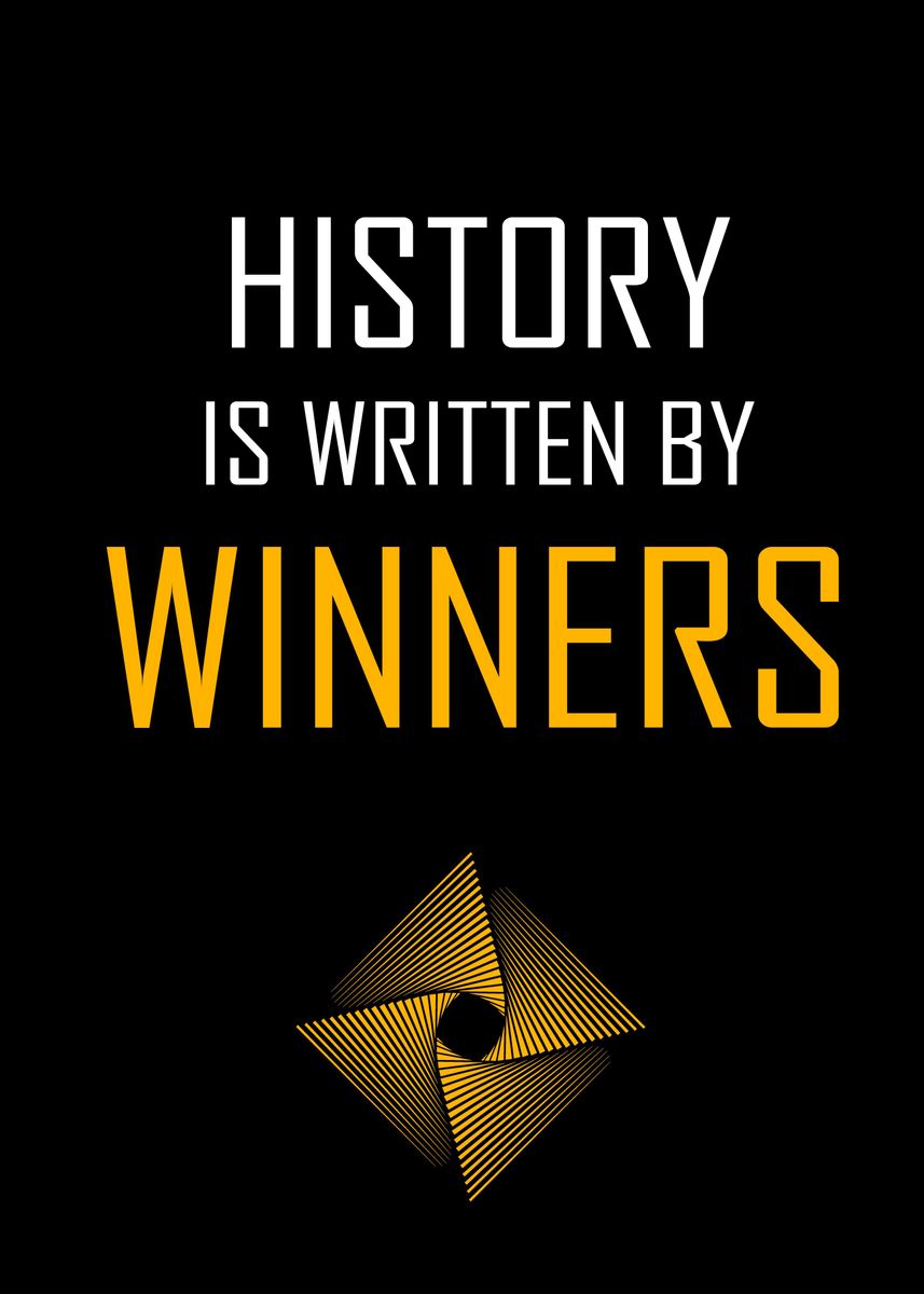 'Winners write History' Poster by Anime Minimalistic Sunset | Displate