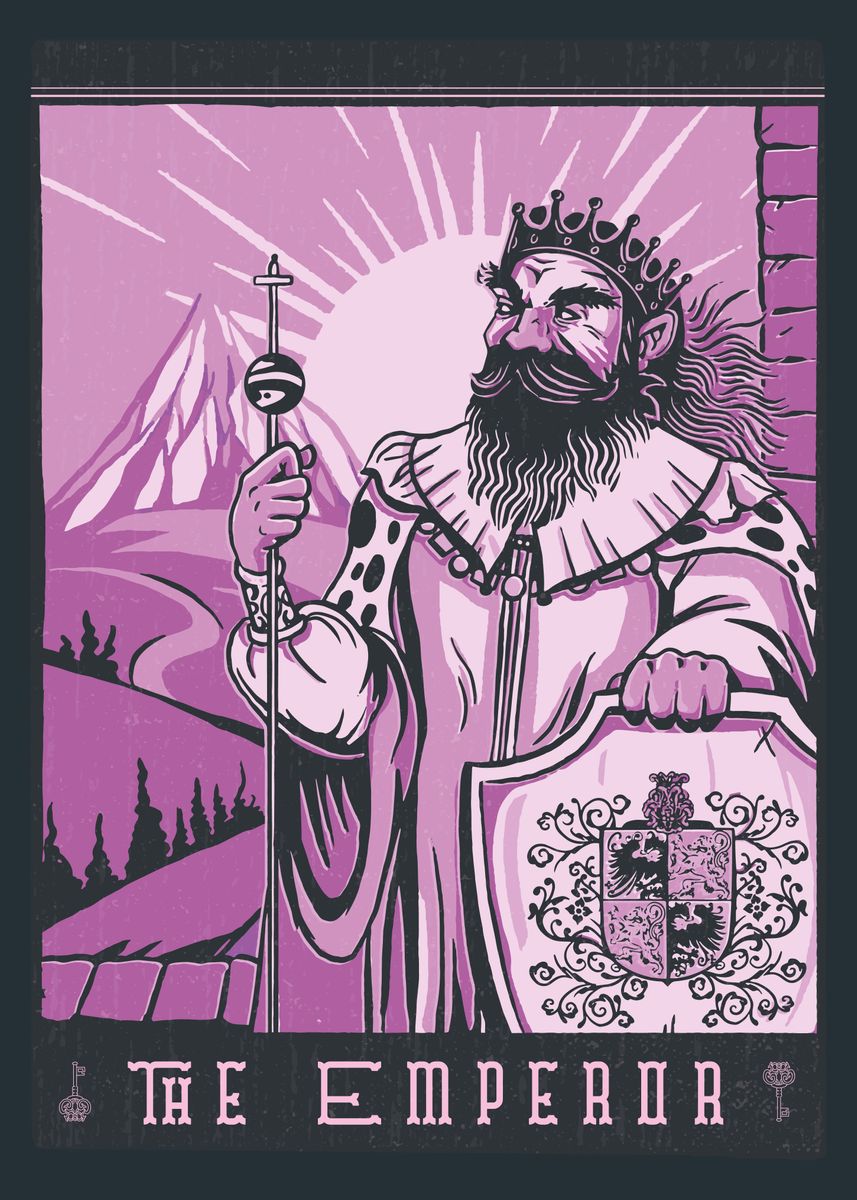 'The emperor tarot' Poster, picture, metal print, paint by Bombdesign ...