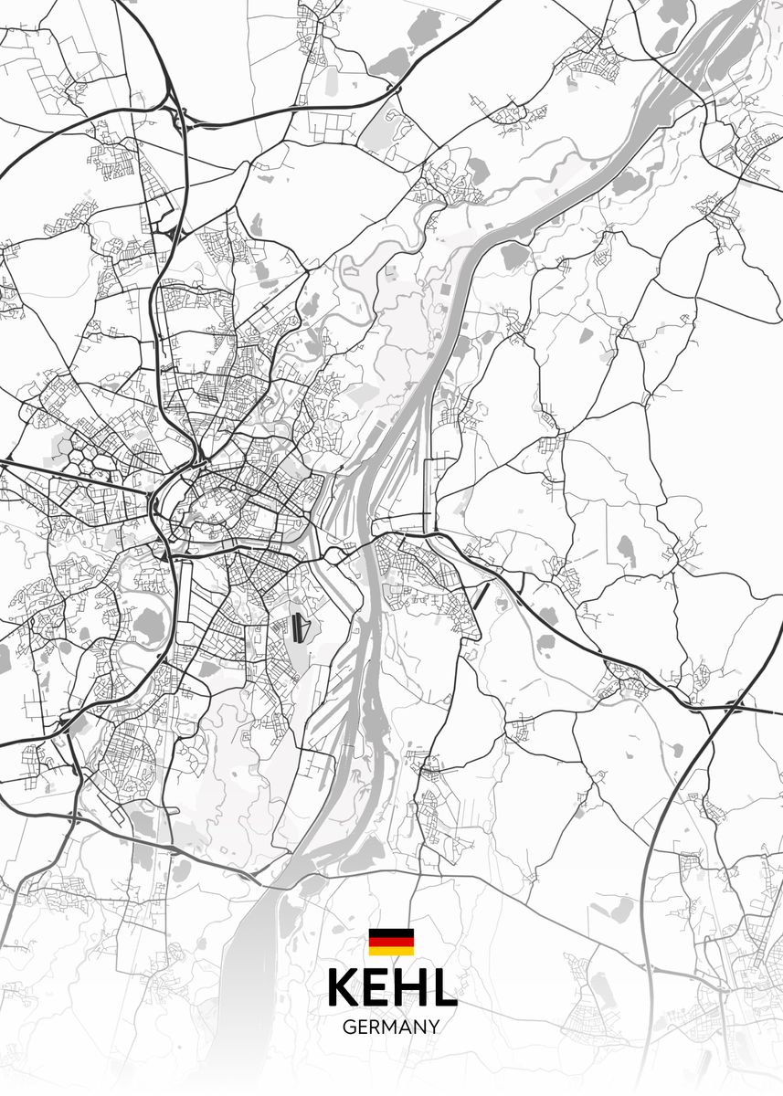 'Kehl DE' Poster, picture, metal print, paint by IMR Designs | Displate