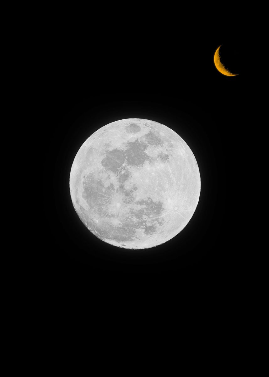 'moon night' Poster, picture, metal print, paint by Nice Japan | Displate