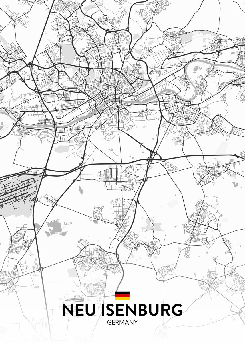 'Neu Isenburg DE' Poster, picture, metal print, paint by IMR Designs ...