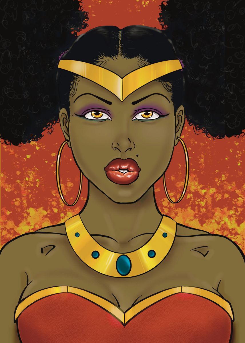 'Ruby Empress' Poster, picture, metal print, paint by DeVon Gandy ...