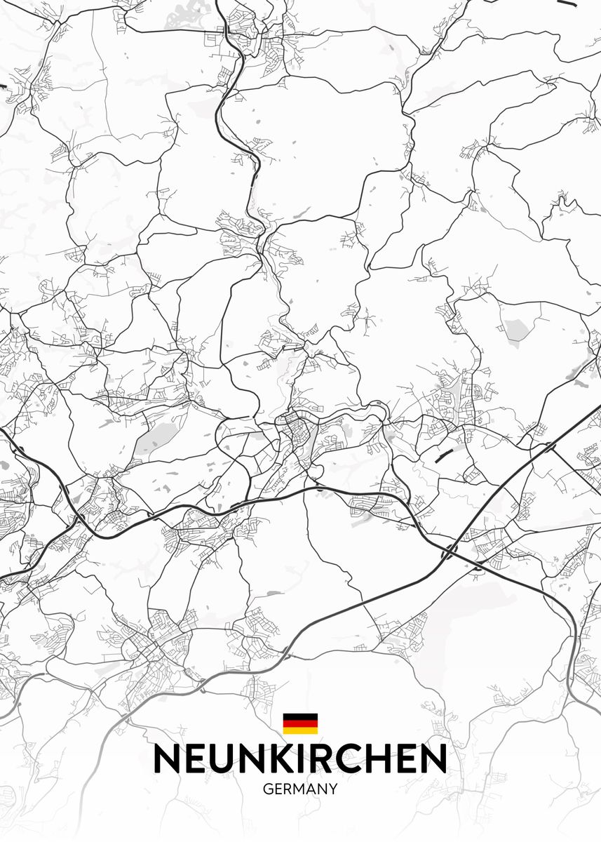 'Neunkirchen DE' Poster by IMR Designs | Displate