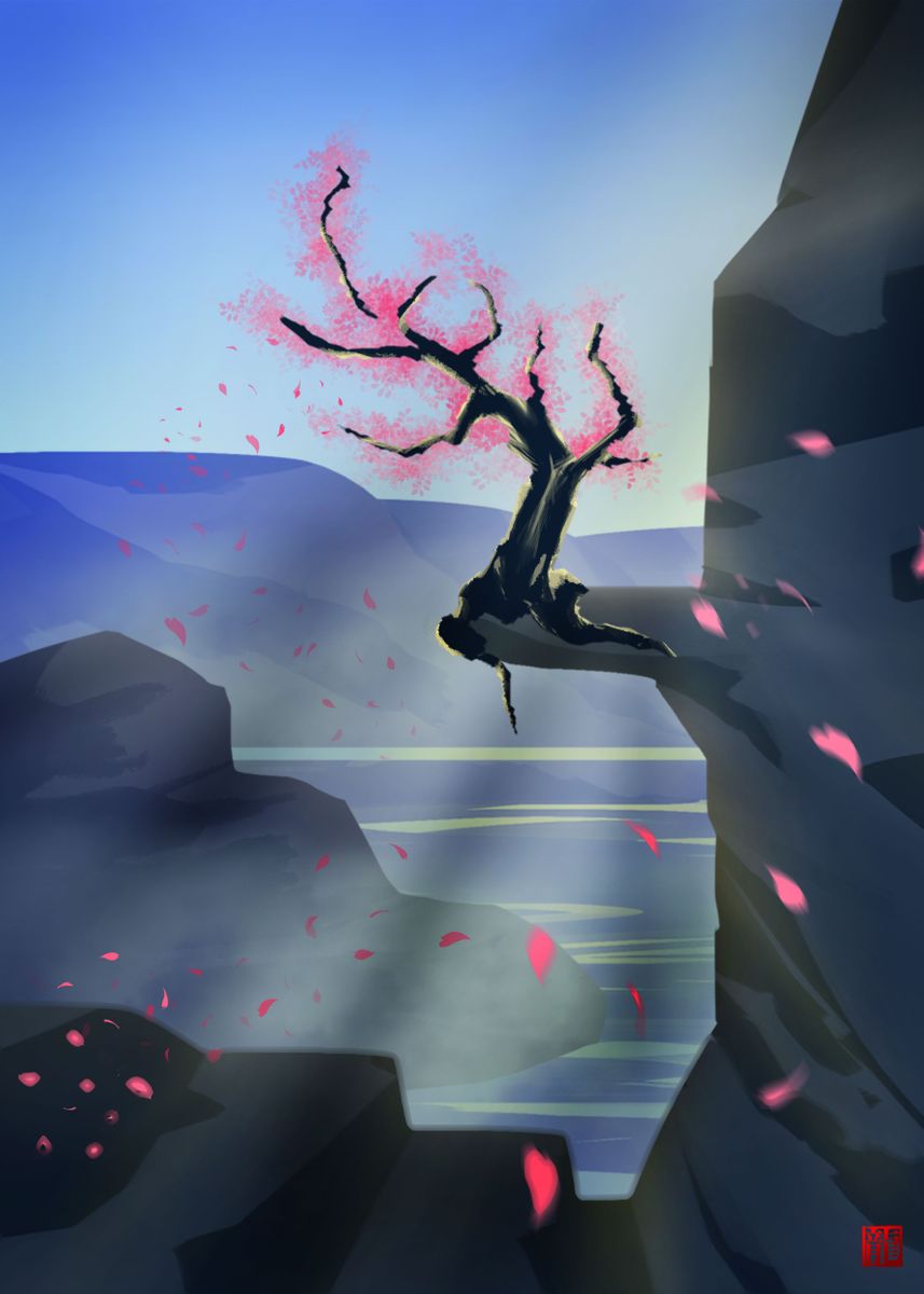 'Sakura Ridge 4' Poster, picture, metal print, paint by Azuchi Dragon ...