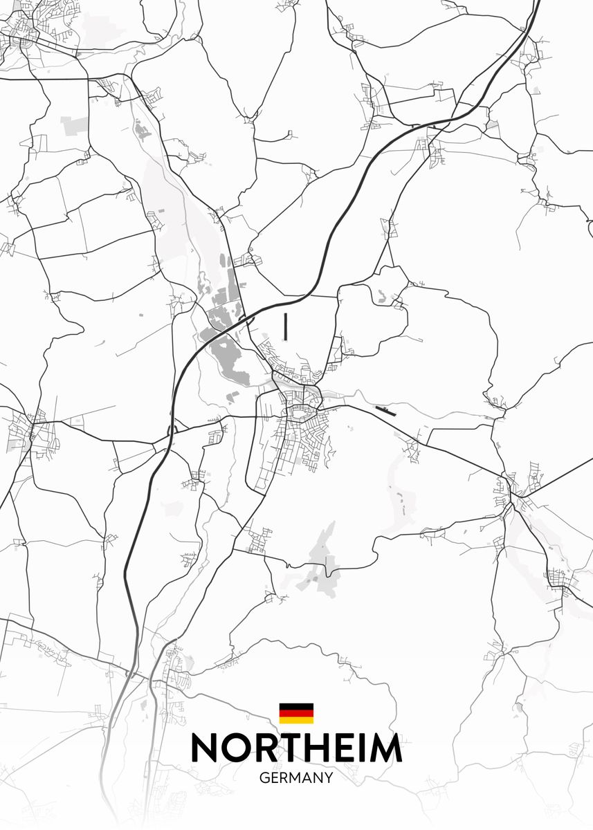 'Northeim DE' Poster, picture, metal print, paint by IMR Designs | Displate