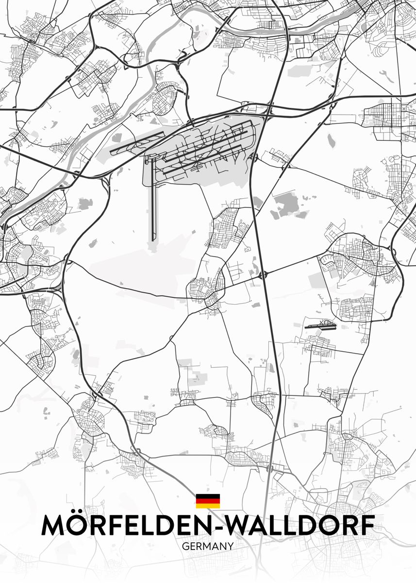 'Morfelden Walldorf DE' Poster, picture, metal print, paint by IMR ...