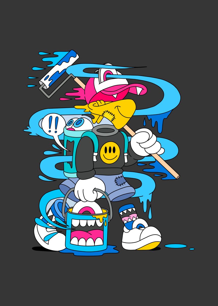 'Invisible friend' Poster, picture, metal print, paint by Karin Studio ...