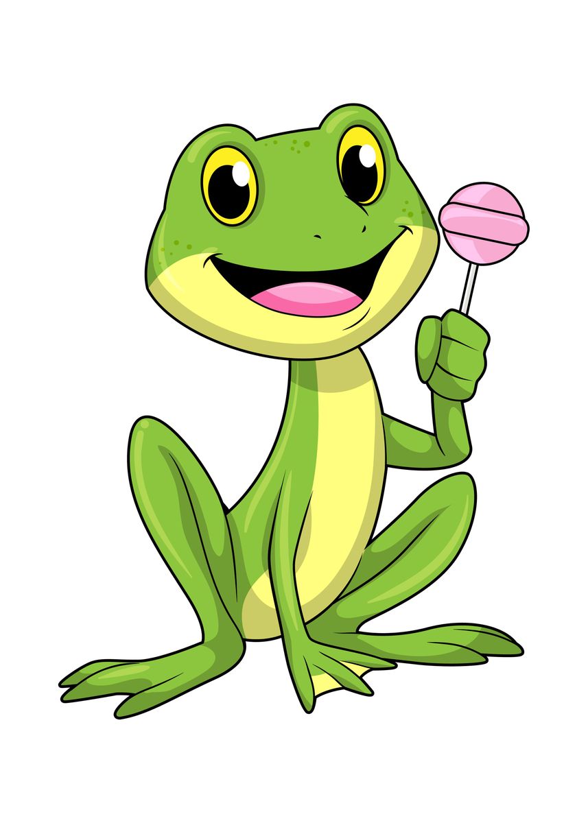 'Frog Lollipop' Poster, picture, metal print, paint by Markus Schnabel ...