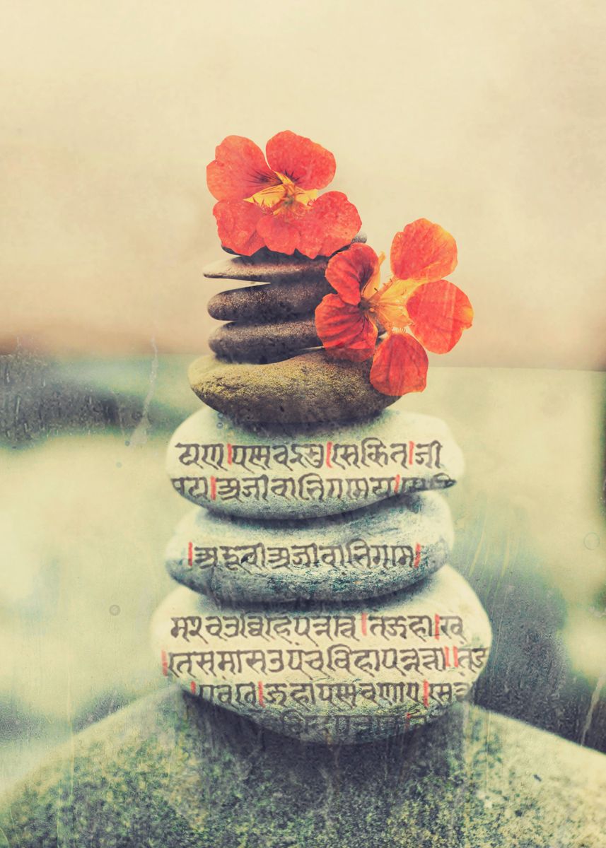 'Stone Sutra ' Poster, picture, metal print, paint by Elena Ray | Displate