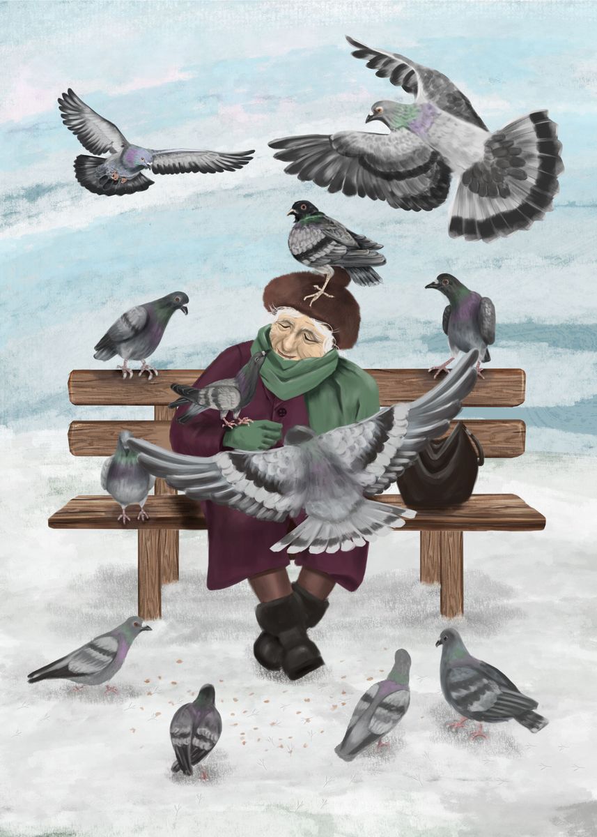 The Old Lady And The Pigeons