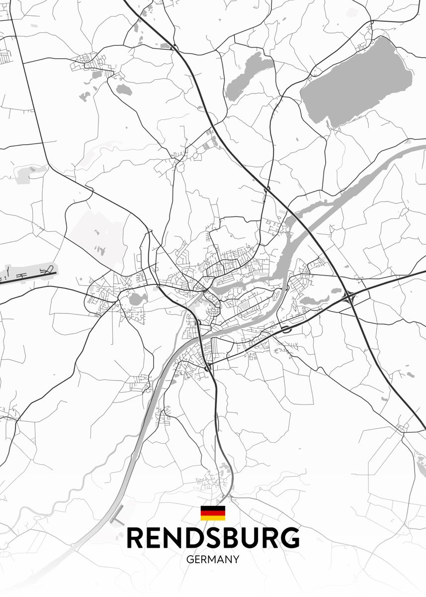 'Rendsburg DE' Poster, picture, metal print, paint by IMR Designs ...