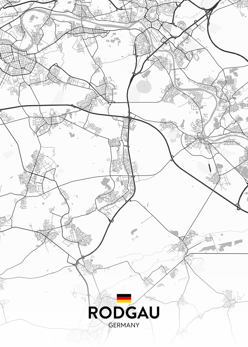 'Rodgau DE' Poster, picture, metal print, paint by IMR Designs | Displate