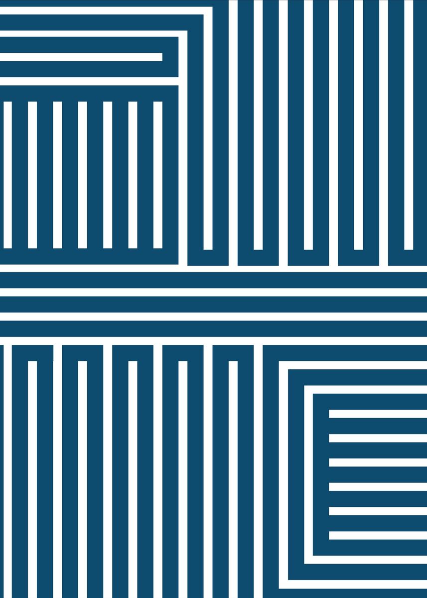 'Abstract Pattern Blue' Poster, picture, metal print, paint by Haus and ...