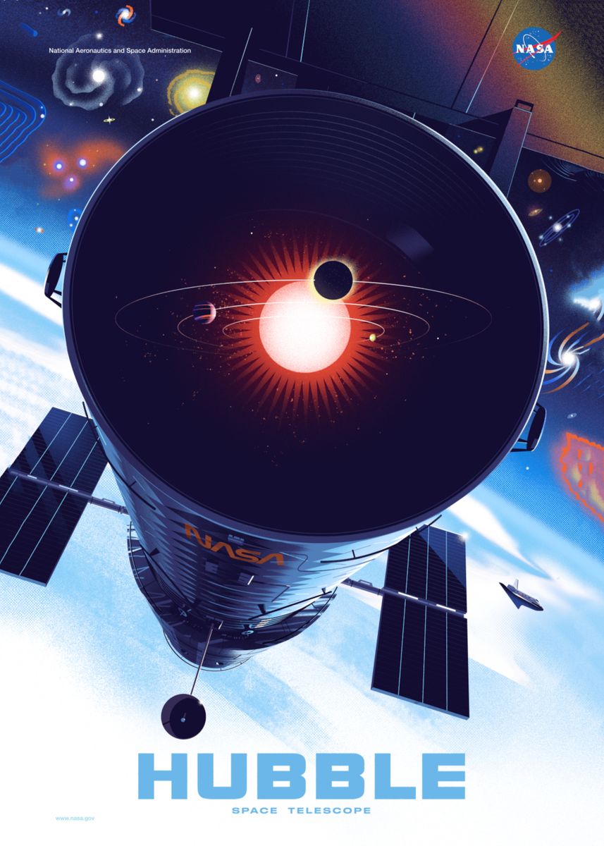 'Hubble' Poster, picture, metal print, paint by NASA | Displate