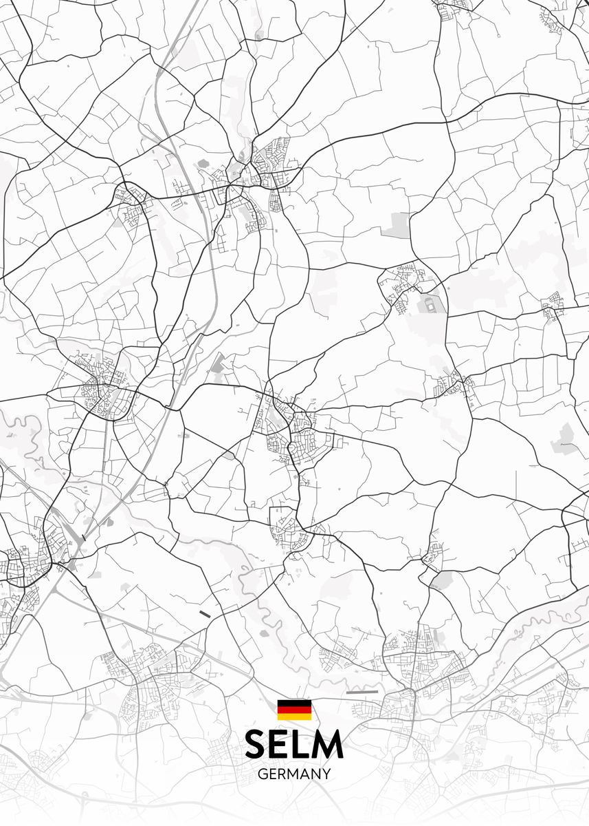 'Selm DE' Poster, picture, metal print, paint by IMR Designs | Displate