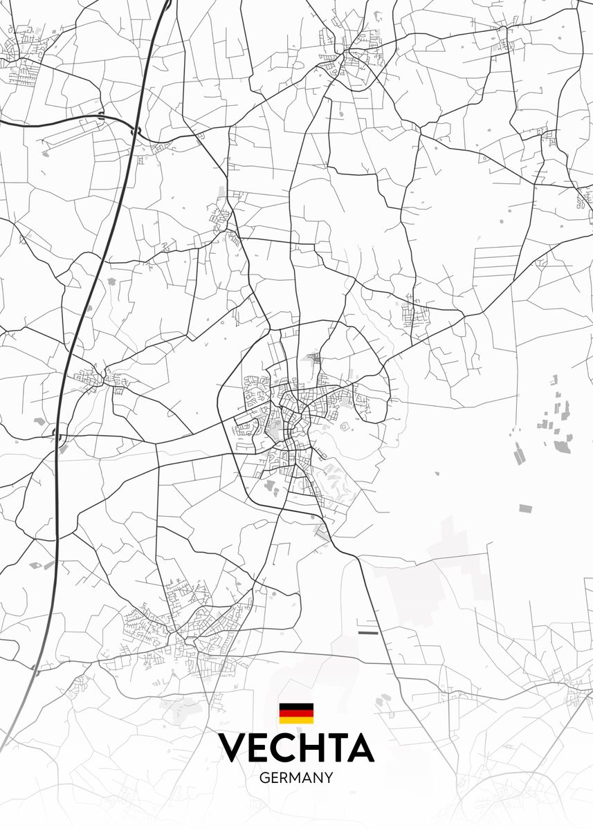 'Vechta DE' Poster, picture, metal print, paint by IMR Designs | Displate