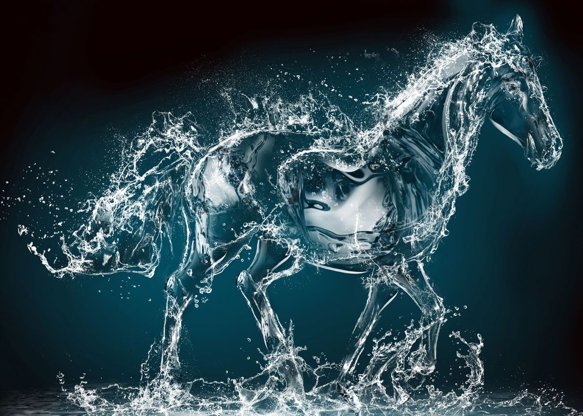 'Crystal Ice Horse' Poster by BKingdom | Displate