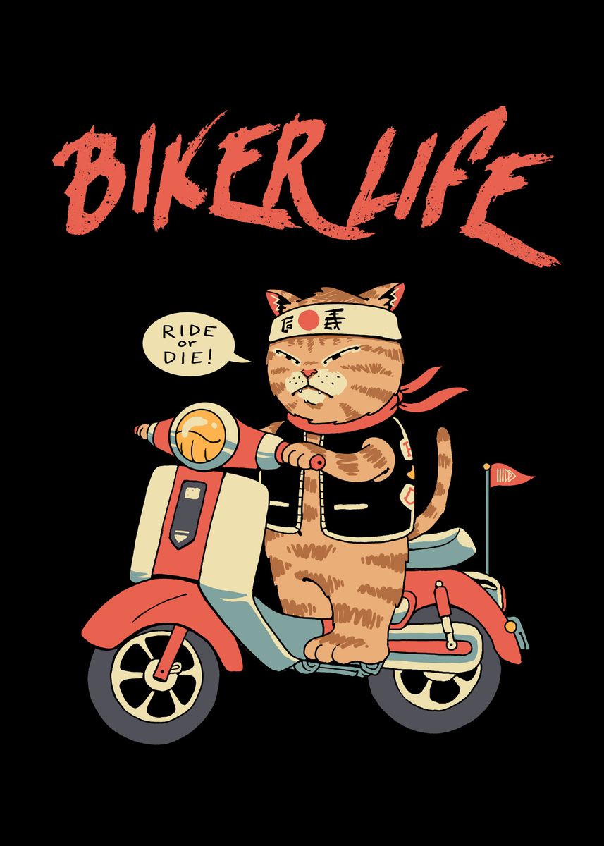 'Motor Cats' Poster, picture, metal print, paint by vp trinidad | Displate