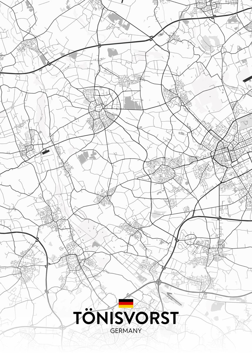 'Tonisvorst DE' Poster, picture, metal print, paint by IMR Designs ...