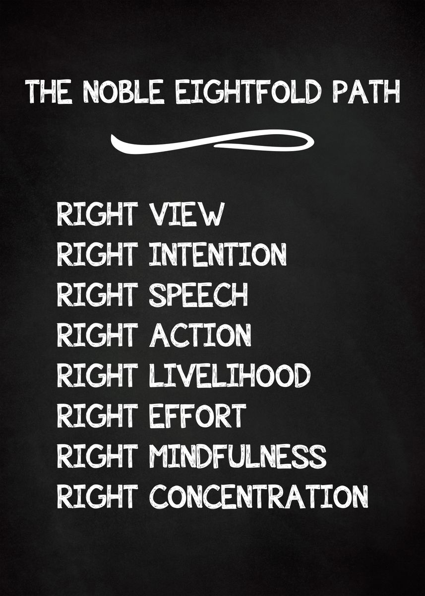 'NOBLE EIGHTFOLD PATH CHALK' Poster by Atomic Chinook | Displate