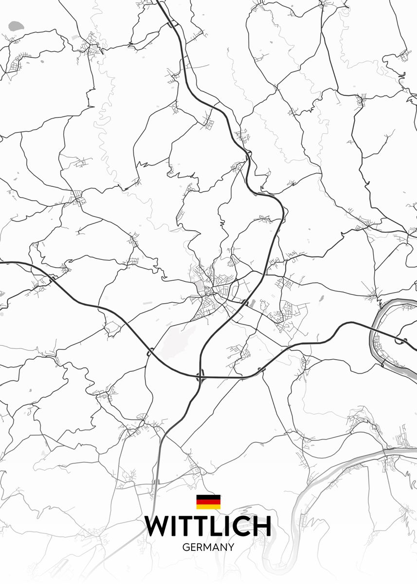 'Wittlich DE' Poster, picture, metal print, paint by IMR Designs | Displate