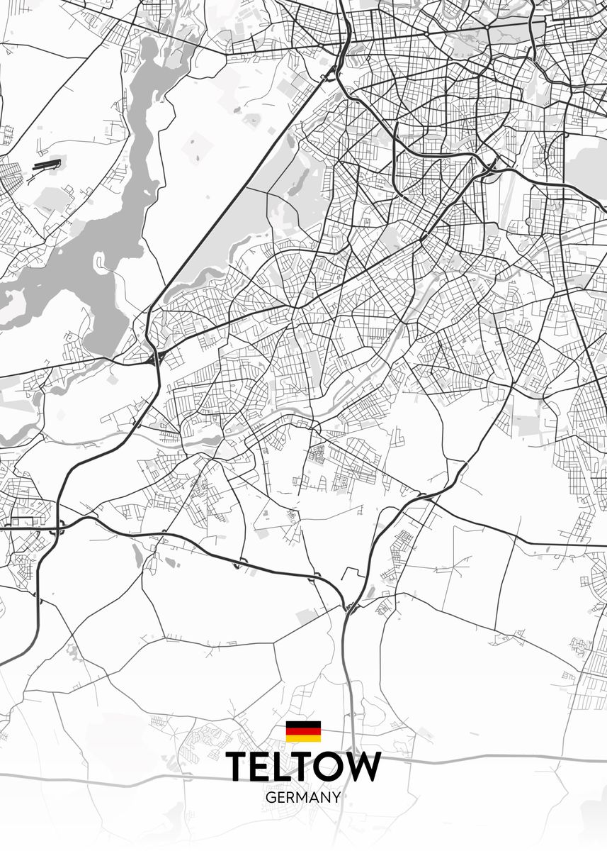 'Teltow DE' Poster, picture, metal print, paint by IMR Designs | Displate