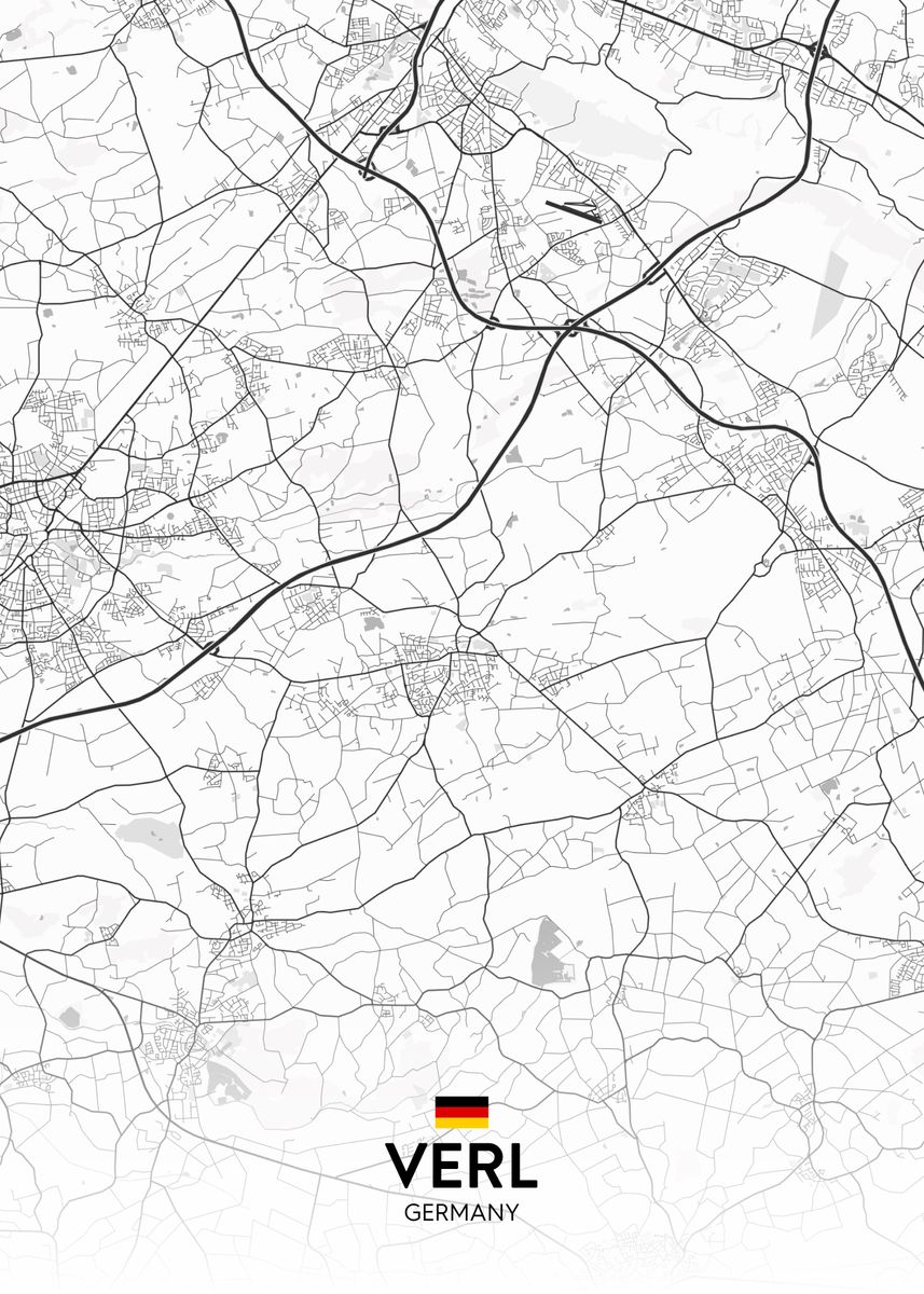 'Verl DE' Poster, picture, metal print, paint by IMR Designs | Displate