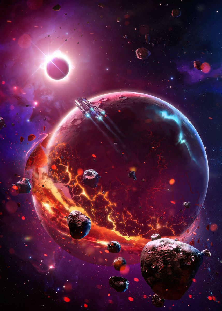 'Shattered' Poster, picture, metal print, paint by Tobias Roetsch ...