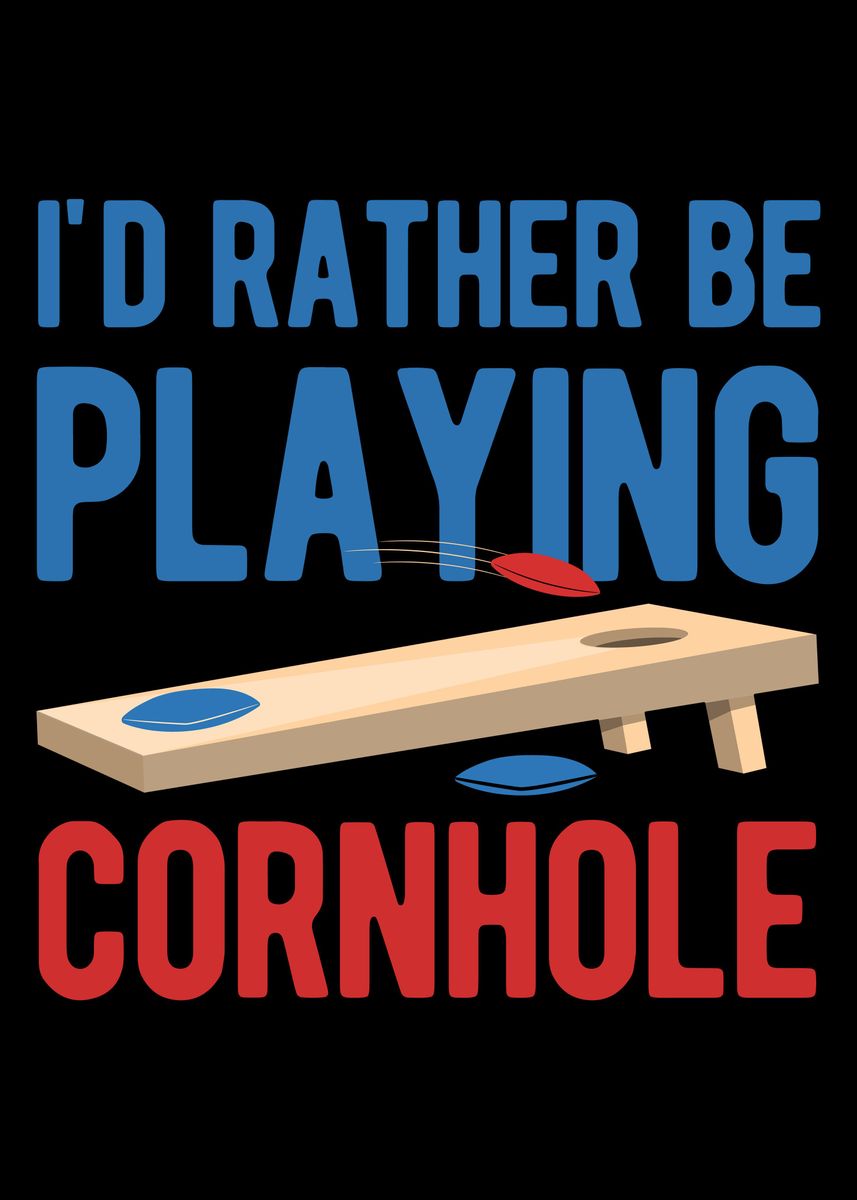 'Funny Cornhole' Poster, picture, metal print, paint by Visualz | Displate