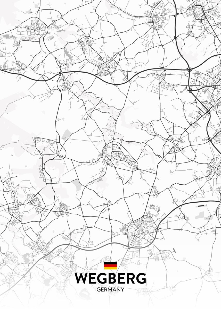 'Wegberg DE' Poster, picture, metal print, paint by IMR Designs | Displate