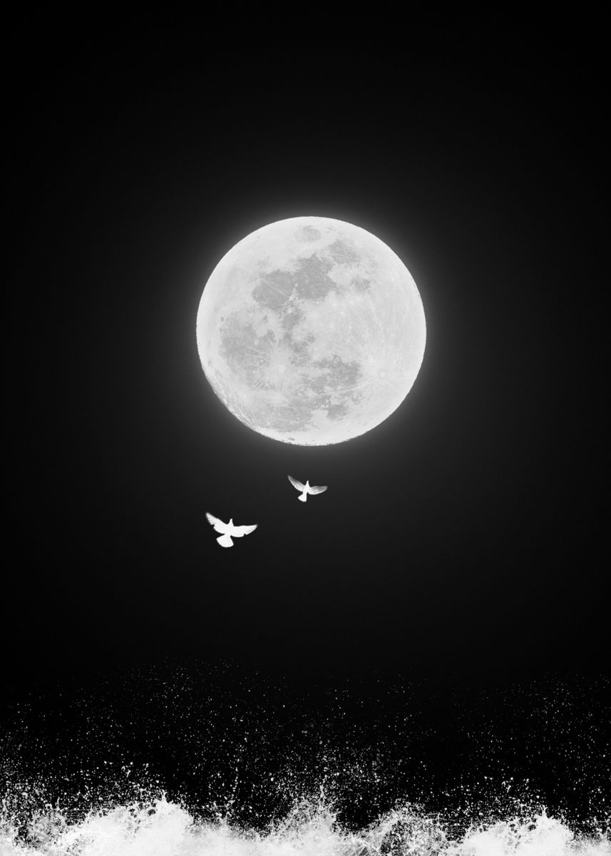 'moon night' Poster by Nice Japan | Displate