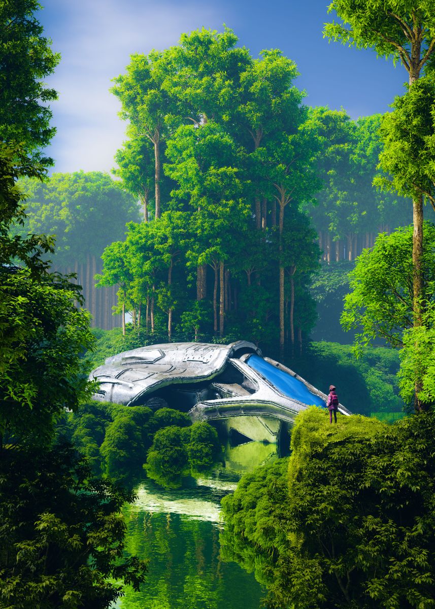 'Breakdown' Poster, picture, metal print, paint by Icosphere | Displate