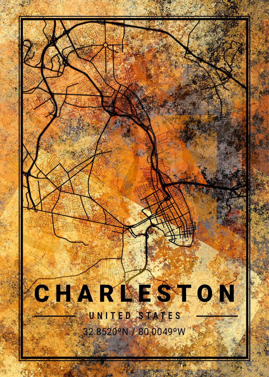 'Charleston United States ' Poster by VisionTrend | Displate