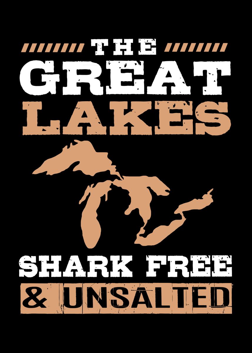 'Great Lakes' Poster, picture, metal print, paint by FunnyGifts | Displate