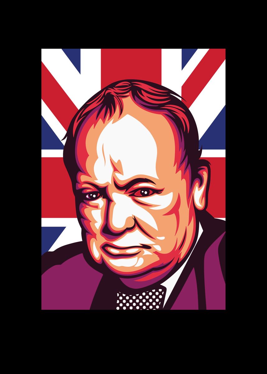 'Churchill' Poster, picture, metal print, paint by Magic Apes | Displate