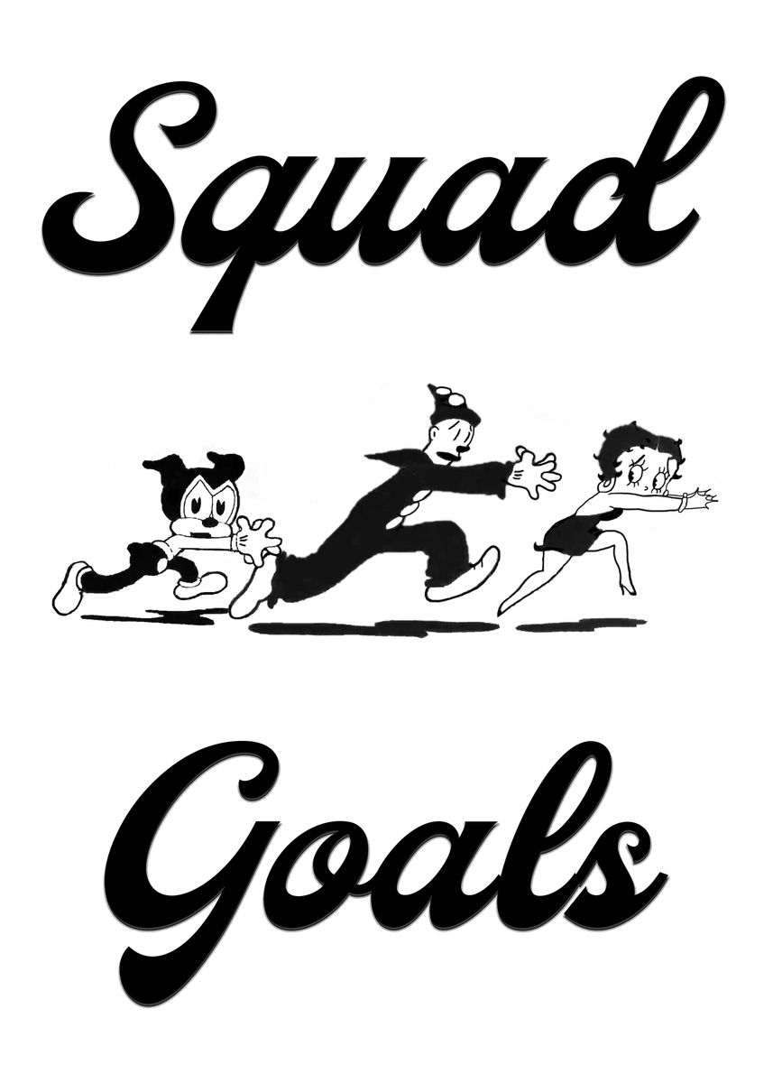'Squad Goals' Poster, picture, metal print, paint by Guavocado | Displate