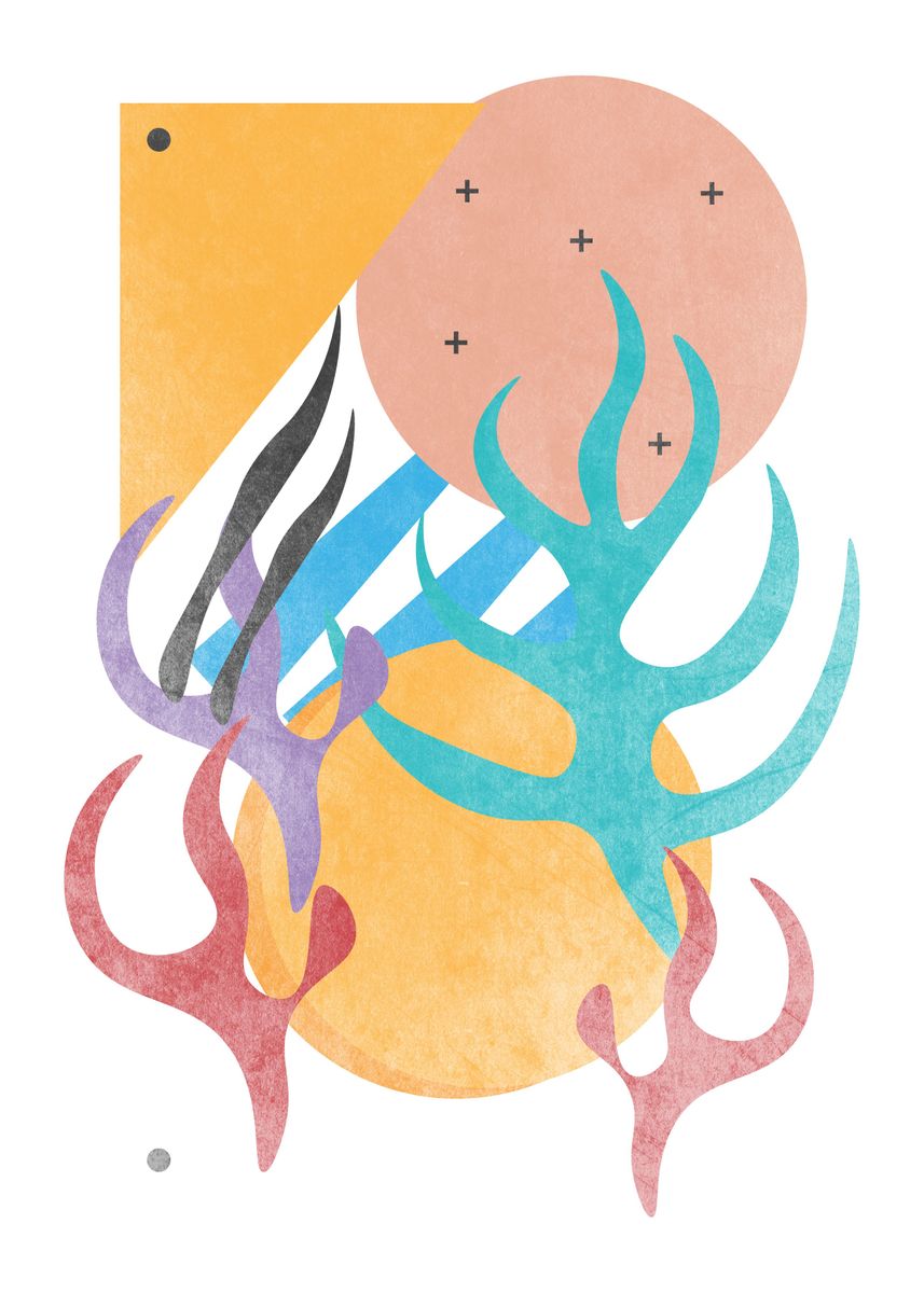 'A colorful plant abstract ' Poster by Ricky Aditya | Displate