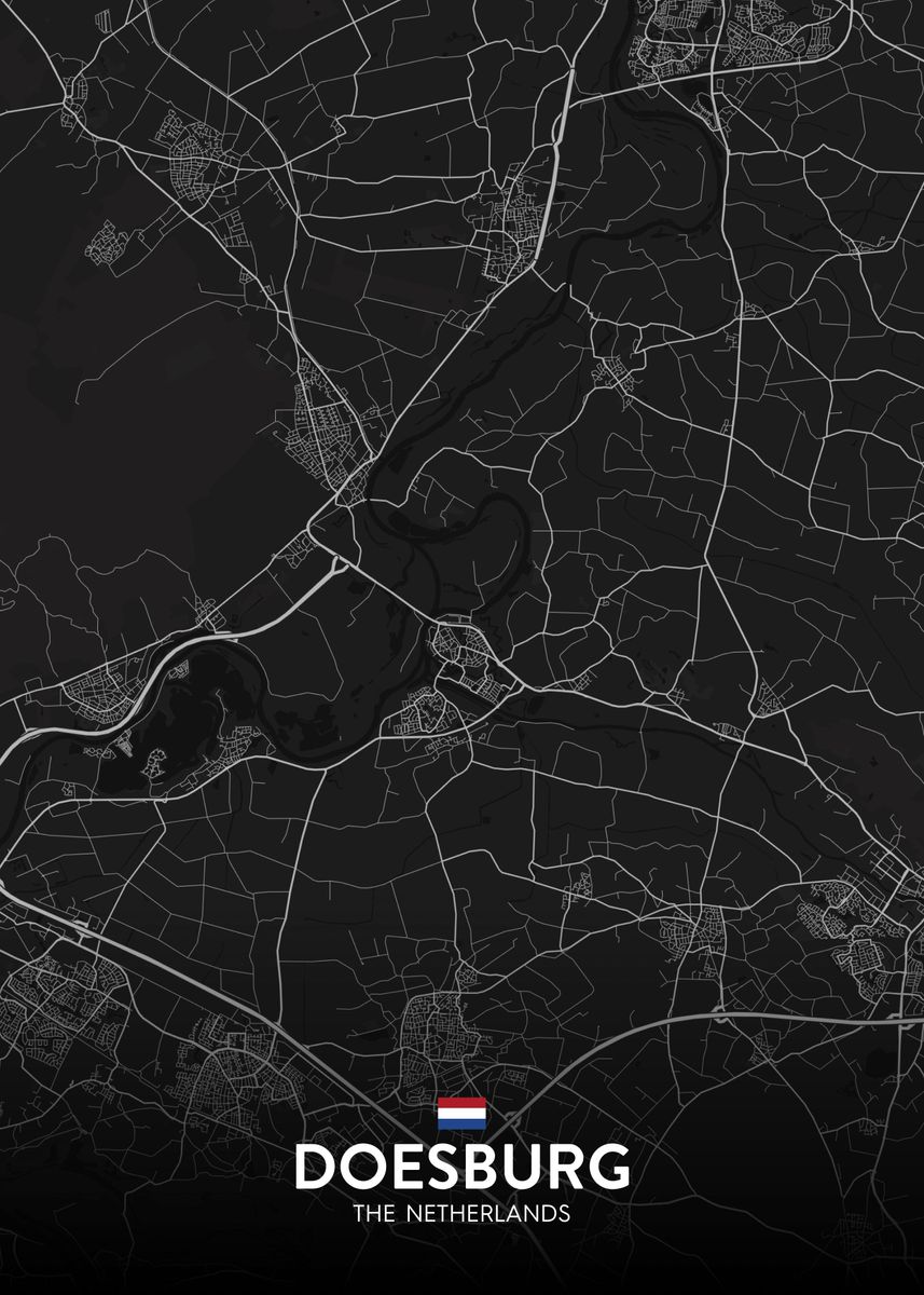 'Doesburg NL' Poster, picture, metal print, paint by IMR Designs | Displate