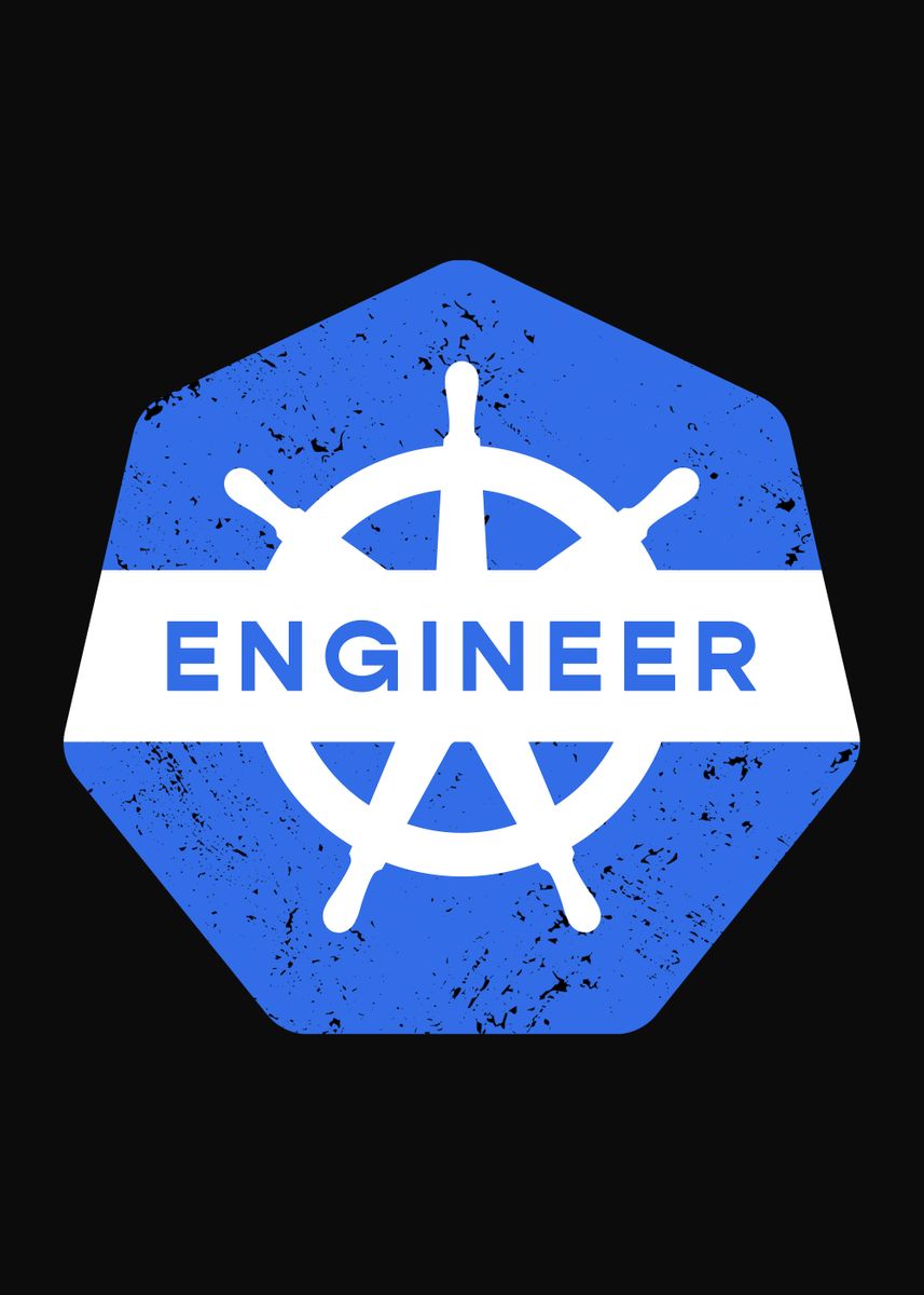 'kubernetes engineer' Poster, picture, metal print, paint by Kari Sl ...