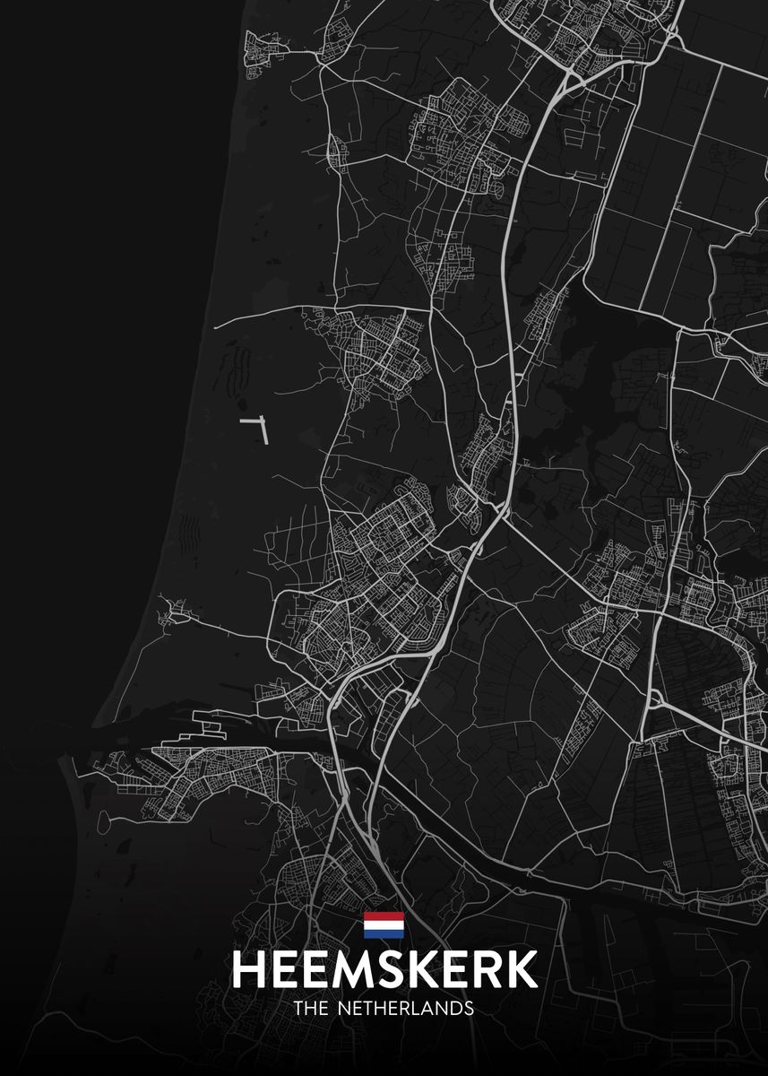 'Heemskerk NL' Poster, picture, metal print, paint by IMR Designs ...