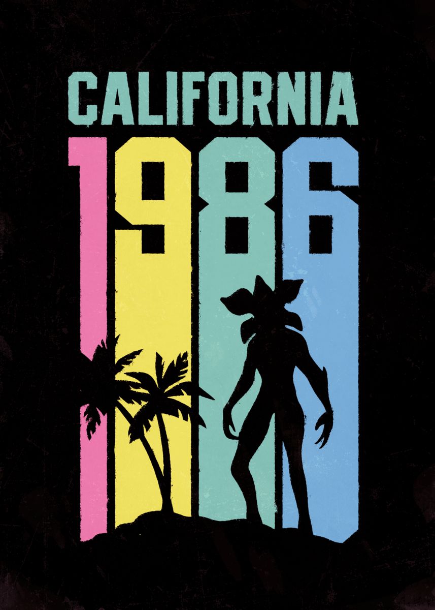 'California 1986' Poster, picture, metal print, paint by Stranger ...
