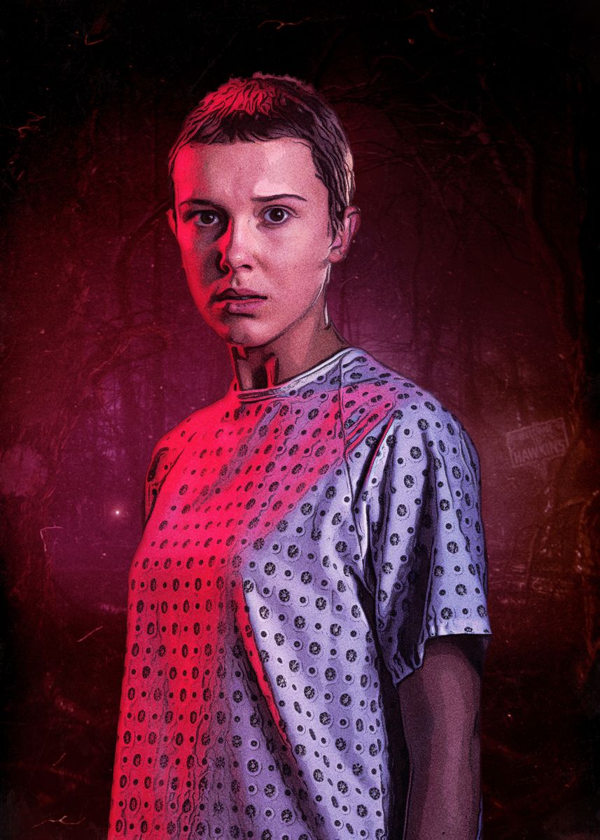 'S4 Eleven' Poster, picture, metal print, paint by Stranger Things ...