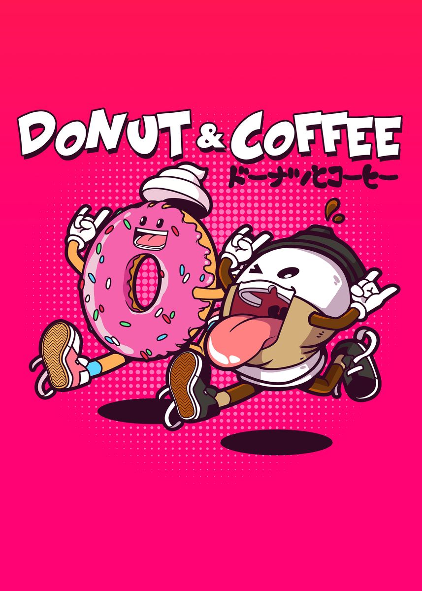 'Donut and Coffee' Poster by mankeeboi | Displate