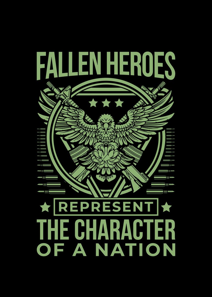 'Fallen Heros represent the' Poster, picture, metal print, paint by ML ...