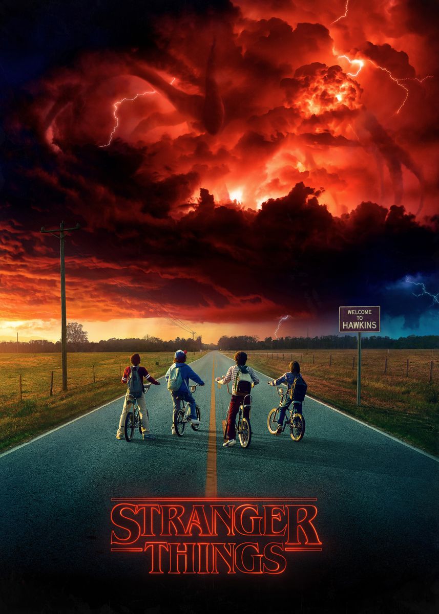 'Stranger Things S1 Boys' Poster, picture, metal print, paint by ...