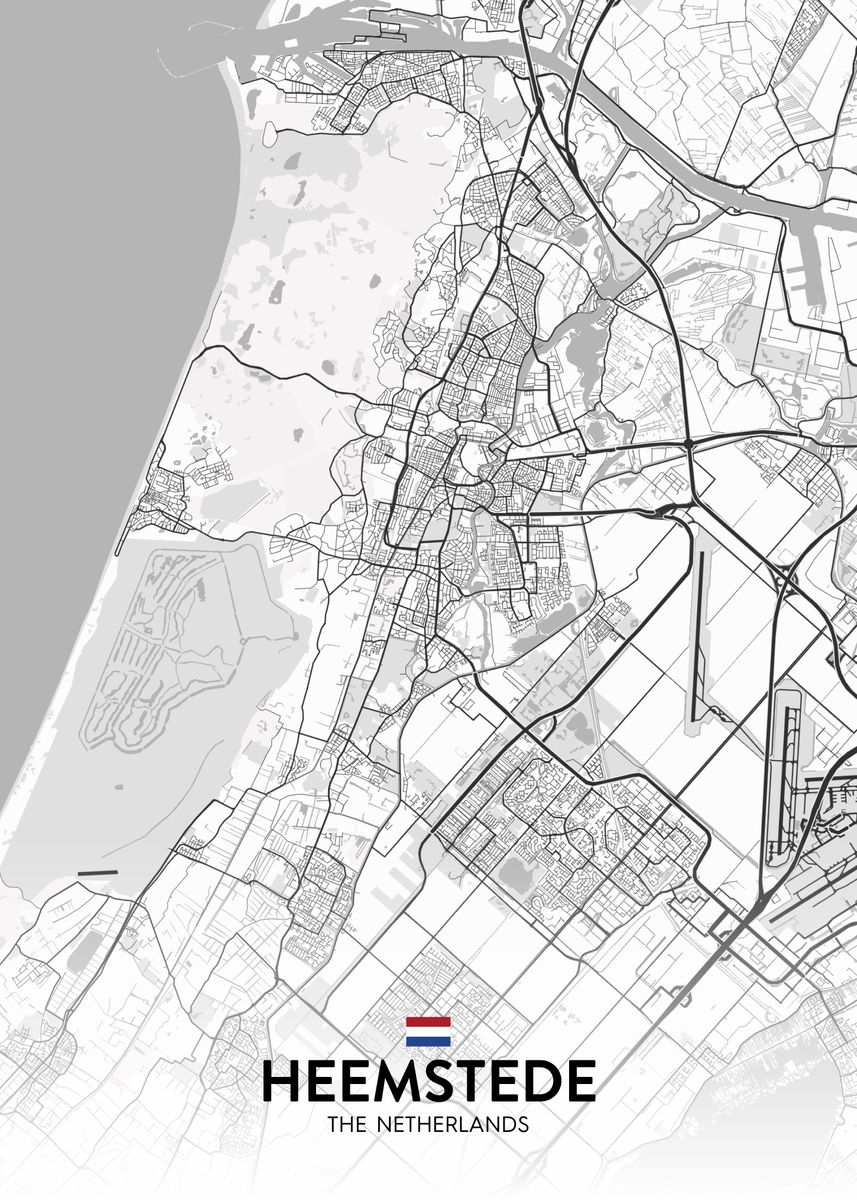 'Heemstede NL' Poster, picture, metal print, paint by IMR Designs ...