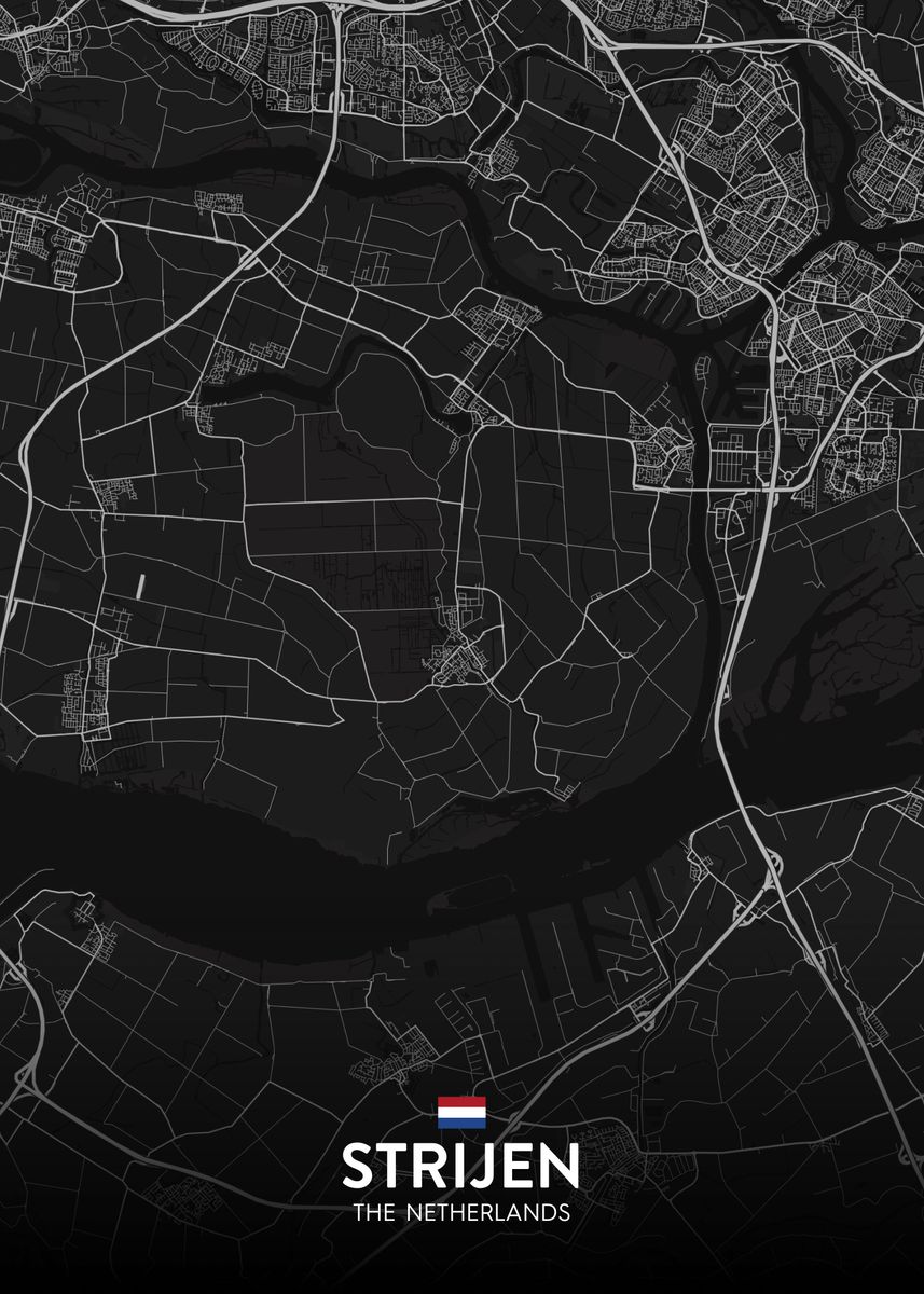 'Strijen NL' Poster, picture, metal print, paint by IMR Designs | Displate