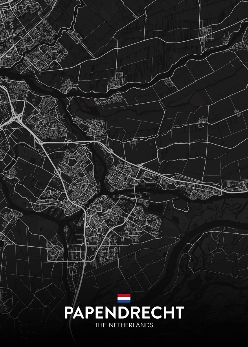 'Papendrecht NL' Poster, picture, metal print, paint by IMR Designs ...