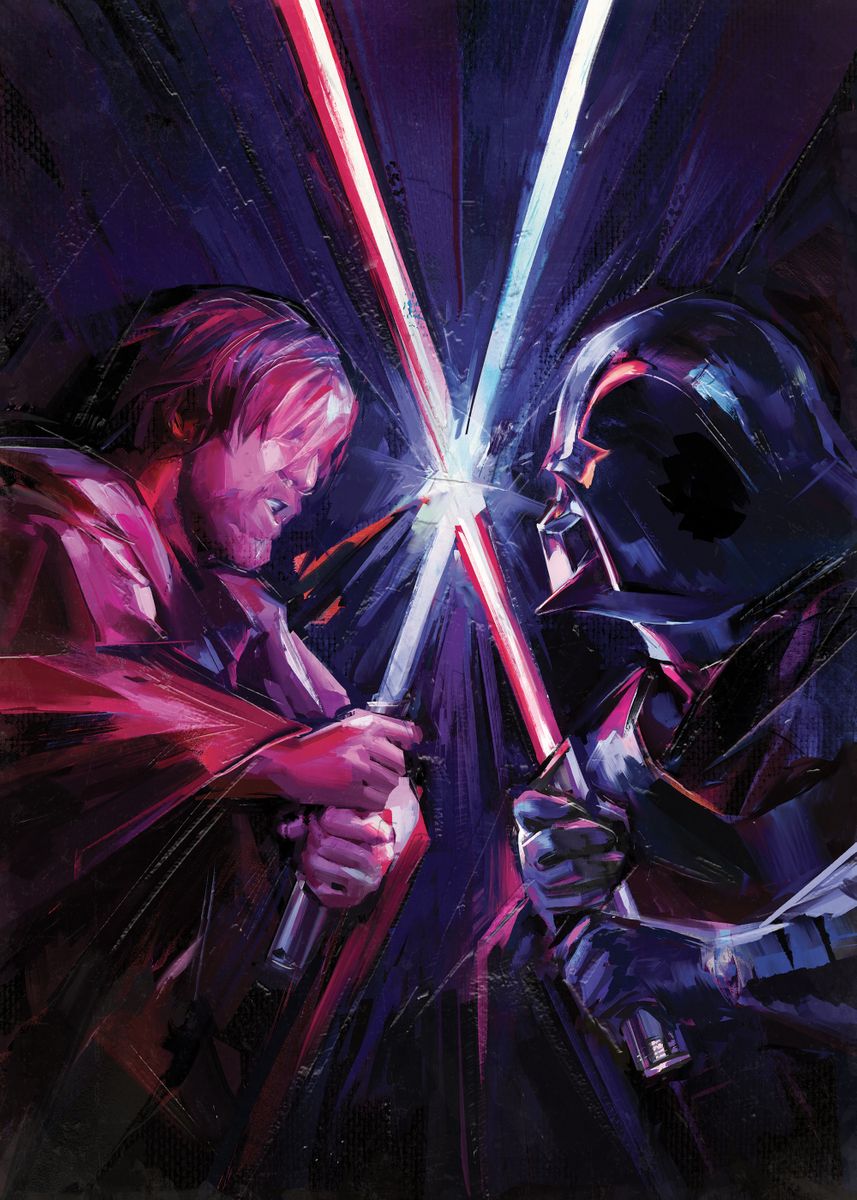 'Battle' Poster, picture, metal print, paint by Star Wars | Displate