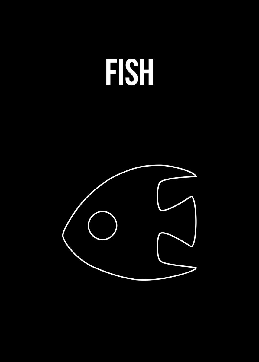 'Fish' Poster, picture, metal print, paint by Lenny | Displate